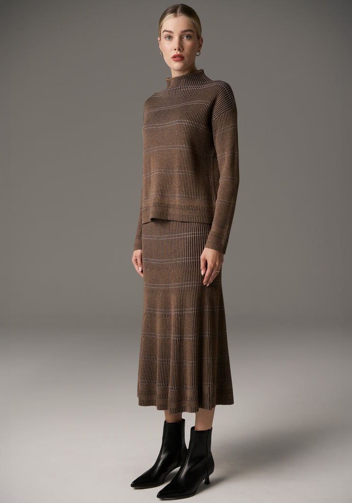 Lara Knit Stripe Skirt — POL Clothing Australia